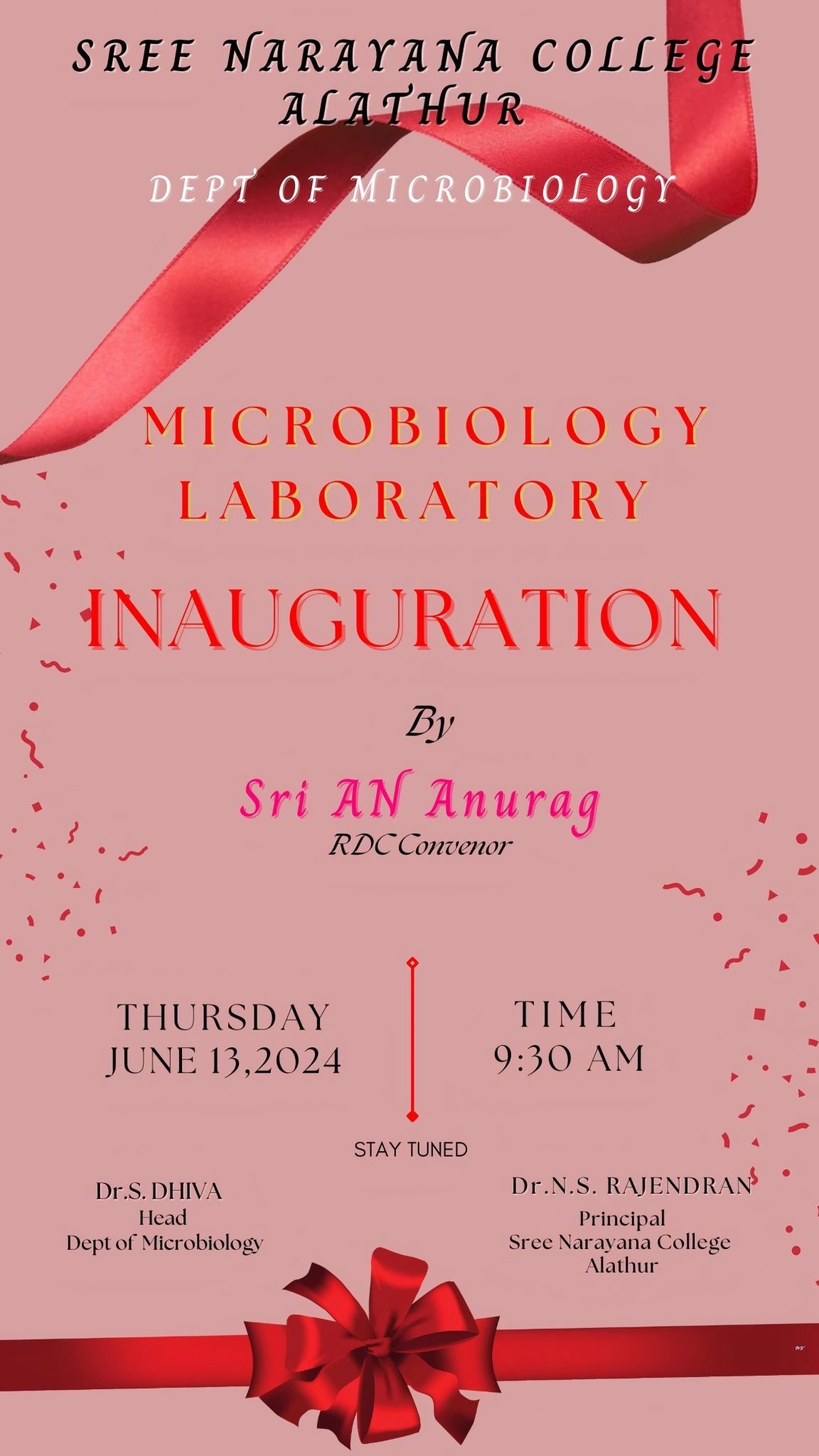 Inauguration of Microbiology Laboratory – Sree Narayana College